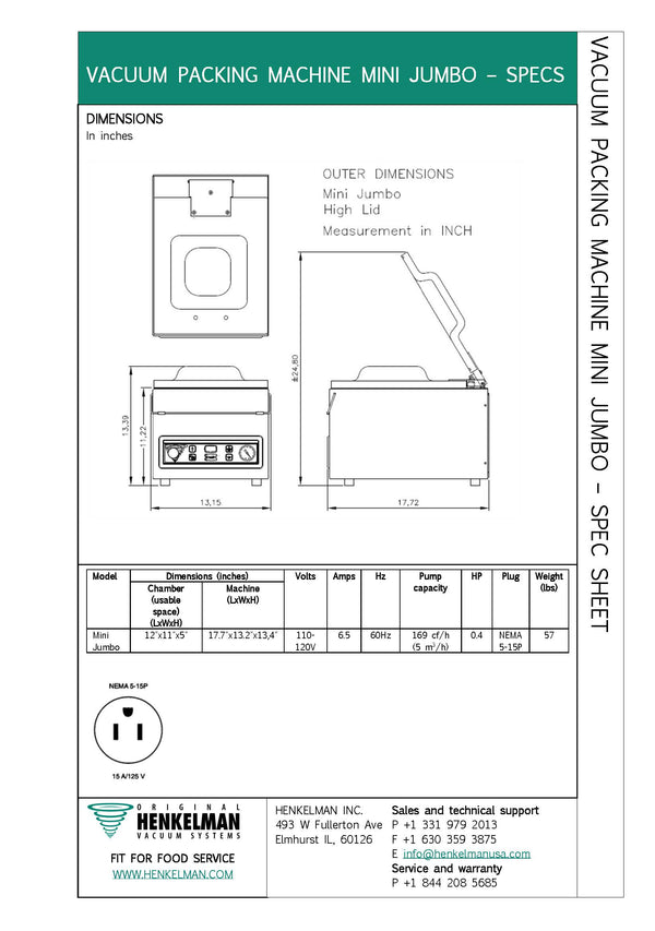 Certified Used Henkelman Mini Jumbo Vacuum Sealer Machine – Invacus Parts